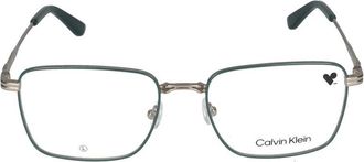 Calvin Klein Homme, Accessoires, Vert, Taille: 54 MM Lunettes &agrave; la Mode en Couleur Kaki