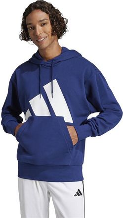 adidas Mens Essentials Big Logo French Terry Hoodie Dark Blue/White 3XL