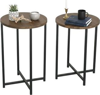 Dmora Wohnzimmertisch Furud, Niedriger Wohnzimmertisch, Kaffeeregal, Couchtisch f&uuml;r Sofa, 70x35h55 cm, Nussbaum