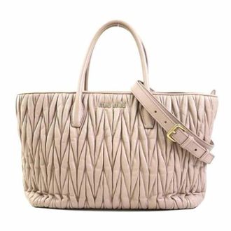 Miu Miu Pre-owned Leder Schultertasche - - Pre-owned - Damen - Beige - ONE SIZE