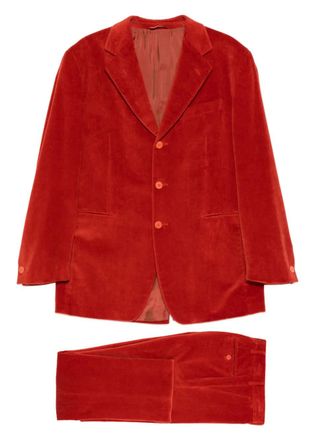 Romeo Gigli costume en coton (ann&eacute;es 1990) - Rouge
