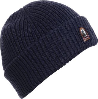 Parajumpers Strickmütze aus einem Merinowoll-Mix mit Logo-Aufnäher in