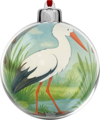 Mr. & Mrs. Panda christbaumkugel Storch Design - Geschenk, M&uuml;tter, St&ouml;rche, Mutter, weihnachtskugeln, deko Kugel, christbaumkugeln, Schwangerschaft, weihnachtsbaumkuge