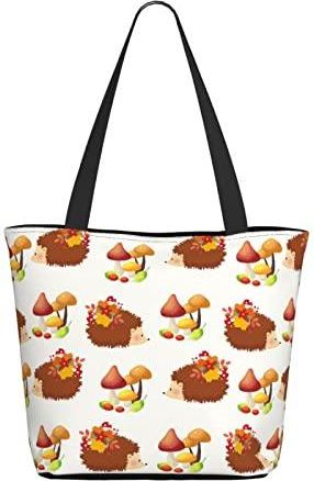 AOOEDM Sac &agrave; provisions pour femme h&eacute;rissons dautomne 13 x 11 x 7 po. Le cadeau parfait pour la Saint-Valentin. Cest de la Saint-Valentin pour maman, fille, 