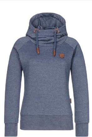 Naketano Mandy Spezial Sweat à capuche pour femme, Indigo Blue Melande, M