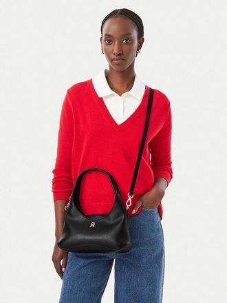 Tommy Hilfiger Handtasche Th Everyday Mini Hobo AW0AW19185 Schwarz