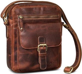 Royalz Glendale sacoche homme cuir - Sac bandoulière petite en cuir véritable - Sacoche vintage homme avec plusieurs poches, pratique et moderne