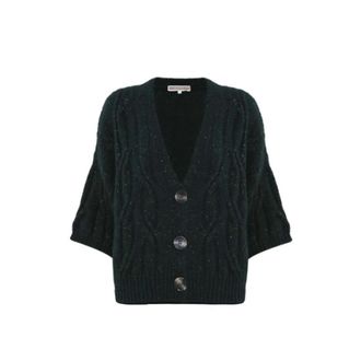 Kocca Cardigan mit Knopfleiste und Fledermaus&auml;rmeln - - Knitwear - Damen - Gr&uuml;n - L