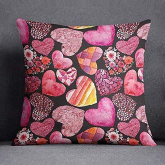 Bonamaison Le Jardin du Lin Kissenhüllen, Cotton, Mehrfarbig, 45x45