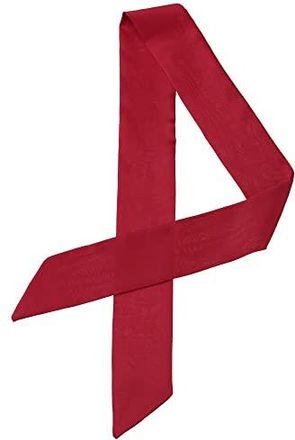 Allegra K Femmes &Eacute;charpe Maigre Couleur Unie &Eacute;charpes Longues Foulard Bordeaux 90 * 5cm/35.43 * 1.97 inches(L*W)