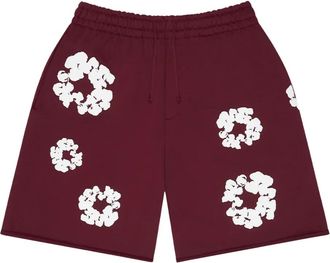 Denim Tears short de sport &agrave; imprim&eacute; graphique - Rouge