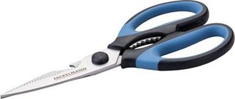 Fackelmann Fackelmann Softgriff-Universalschere - 21 cm, Multifunktionale K&uuml;chenschere mit Kapselheber und Schraubverschluss&ouml;ffner, Reinigung per Hand