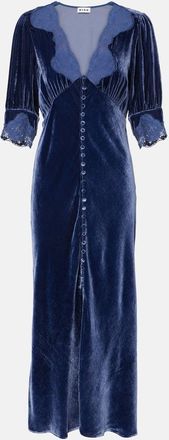 Rixo Maxikleid Simone aus Samt mit Spitze