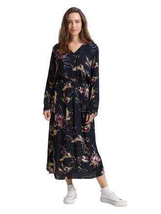 Tom Tailor Damen 1047648 Kleid, 38400-Big Flower Design, 42