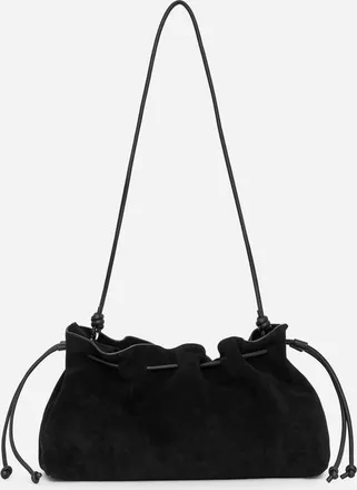 Arket Pouch Aus Veloursleder -Schwarz