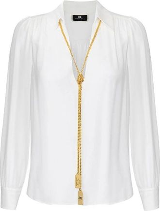 Elisabetta Franchi Damen, Blusen & Hemden, Weiß, XLGröße