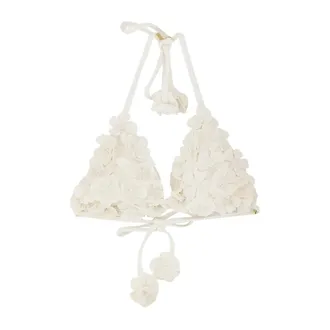 PatBo Patbo, Femme, Maillots de bain, Blanc, Taille: 36 FR Haut de bikini Sunstone Lycra Dentelle
