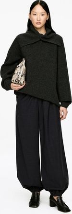 Arket Hose Mit Barrel Leg -Grau