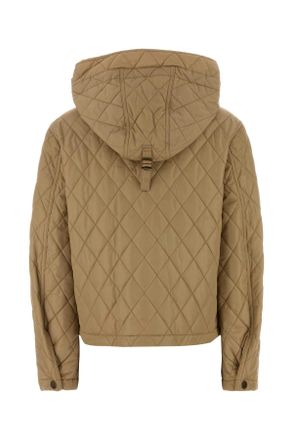 Burberry Womens Pembroke Down Jacket Beige Nylon