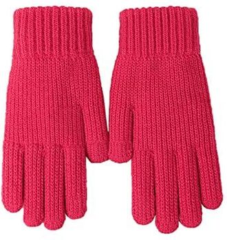 Generic Gants dhiver tricot&eacute;s avec fil coupe-vent et chauds pour lext&eacute;rieur (taille E, taille unique)