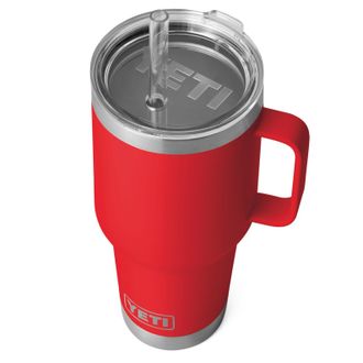 Yeti Rambler Trinkbecher Mit Trinkhalmdeckel, Rescue Red, 35 oz (1 l)