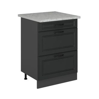 Vicco Meuble Cuisine R-Line, Anthracite Campagne, 60cm PT Marbre