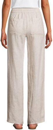 Lands End Relaxte Leinenhose mit geradem Bein, Damen, Größe:38 regular, Weiß, by Lands End