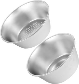 Amosfun Abtropfkorb Aus Edelstahl Mit Siebkorb Und Auffangbecken Multifunktionales K&uuml;chensieb F&uuml;r Obst Und Gem&uuml;se Verschlei&szlig;fest Kompakt Glatte Kanten Langleb