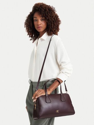 Calvin Klein Handtasche Calvin Klein Ck Medium Bowling Bag LV04F3610G Dunkelrot