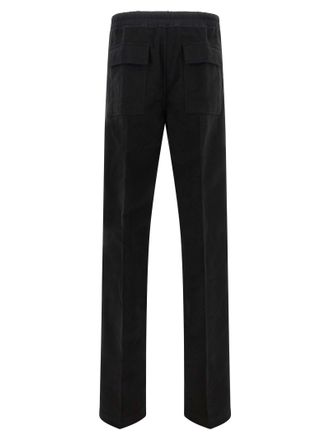 Rick Owens Mens Black Cotton Casual Pants