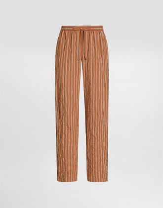 Dolce & Gabbana Crinkled Striped Fabric Vanity Trousers - Mann Hosen Und Shorts Mehrfarbig 52