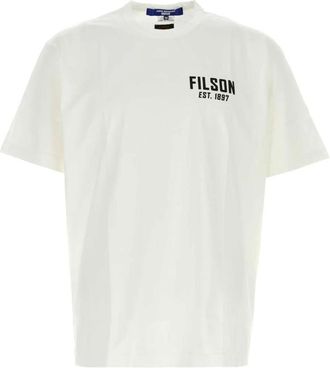Junya Watanabe Homme, Tops, Blanc, Taille: M Logo T-Shirt