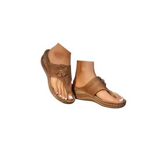 Generic Sandales orthop&eacute;diques pour femme - Tongs confortables avec soutien de la vo&ucirc;te plantaire - Sandales d&eacute;t&eacute; d&eacute;contract&eacute;es - Sandales compens&eacute;es habill&eacute;e