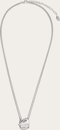 Ferragamo Damen Halskette Vara-Schnalle Silber