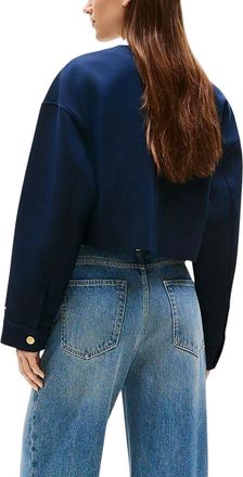 Tommy Hilfiger Cropped Viscose Blazer - Blue