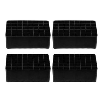 Hemobllo 4 St&uuml;ck Stiftebeh&auml;lter aus Robustem Pp Kunststoff 40 loch Stiftebox f&uuml;r Schreibtisch Organizer Schwarzer Stifthalter f&uuml;r B&uuml;ro und Schule