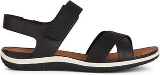 Geox Fille Vega B Racine Accueil Femme Sandales-et-nu-pieds, Noir, 40 EU