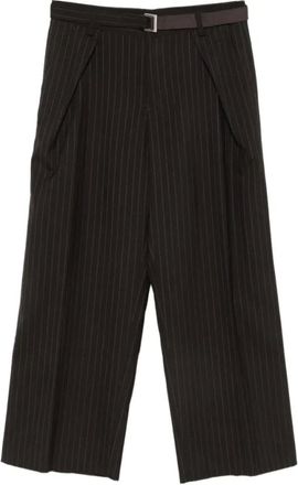 sacai Homme, Pantalons, Brun, Taille: L Chalk Stripe Pants