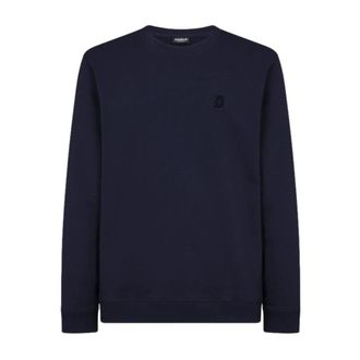 Dondup Felpa girocollo regular in cotone - - Sweatshirts & Hoodies - Herren - Blau - 2XL