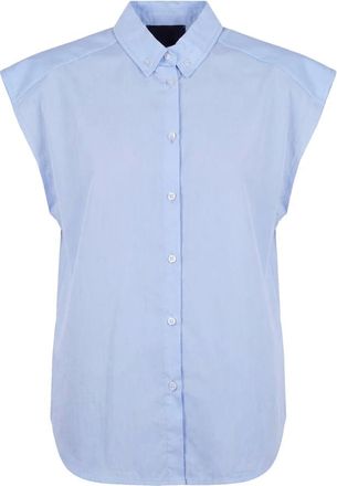 Souvenir Femme, Blouses et Chemises, Bleu, Taille: 36 FR Camicia spalle strutturate