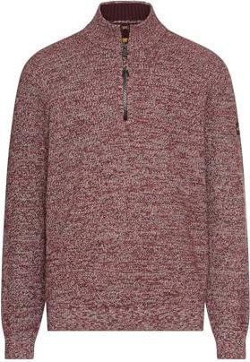 Camel Active Pull en Tricot pour Homme avec Structure chin&eacute;e, Rouge ambr&eacute;, XL