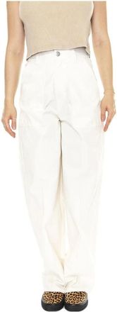 Obey Femme, Pantalons, Blanc, Taille: W29 Pantalon Droit