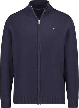 Hackett Herren Pullover blau Lammwolle unifarben