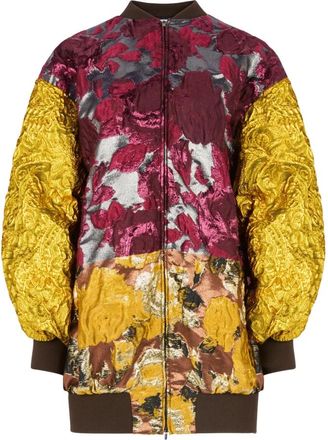 Nina Ricci Femme, Vestes, Multicolore, Taille: 40 FR Jacquard Patchwork Bomber