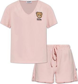 Moschino Femme, V&ecirc;tements de nuit et de d&eacute;tente, Rose, Taille: 42 FR Ensemble de pyjama deux pi&egrave;ces avec logo
