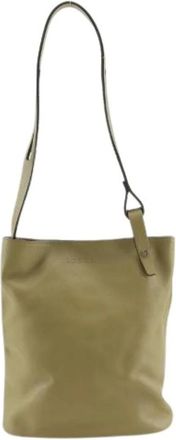 Loewe Sac bandouli&egrave;re Anagram en cuir dagneau Pre-owned - Femme - Pre-owned - Vert - Taille: ONE Size