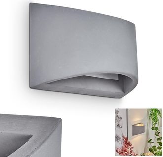 HOFSTEIN Wandlampe Braslo aus Beton in Grau, moderne Wandleuchte mit Lichteffekt, 1-flammig, 1 x G9-Fassung, Innenwandleuchte mit Up & Down-Effekt, ohne Leucht