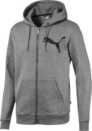 Puma hoodie zippé Big Logo en polaire - Gris