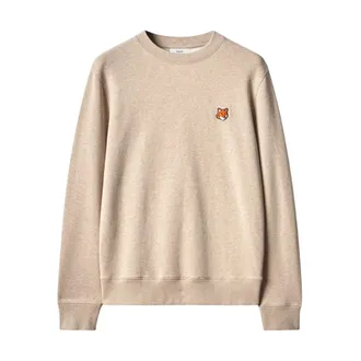 Maison Kitsun&eacute; Homme, Sweatshirts et sweats &agrave; capuche, Beige, Taille: L SweaT-shirt Fox Head