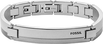 Fossil Armband F&uuml;r M&auml;nner Vintage Casual, L&auml;nge: 185mm+15mm, Breite: 9.7mm Silber Edelstahlarmband, JF03995040